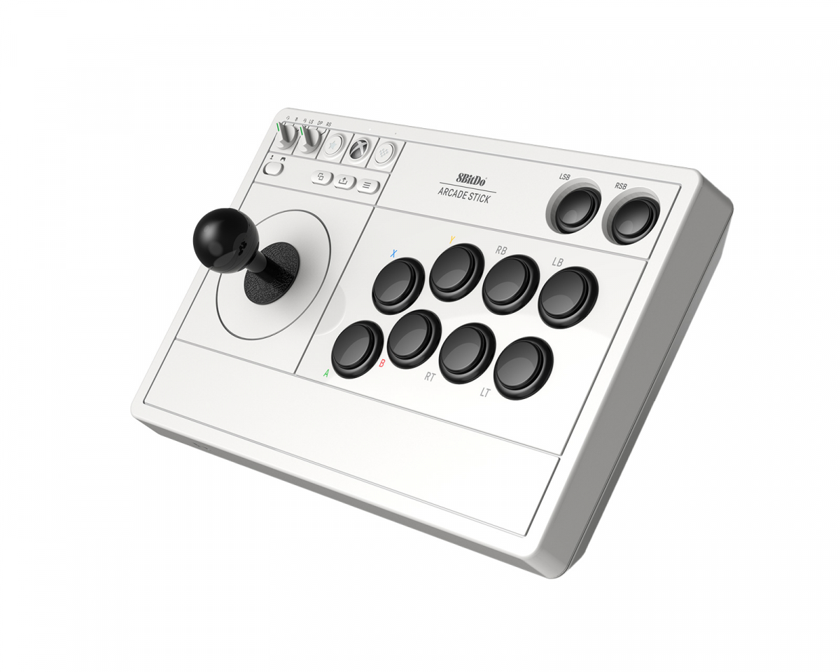 8Bitdo Arcade Stick Xbox & PC - Hvid - MaxGaming.dk