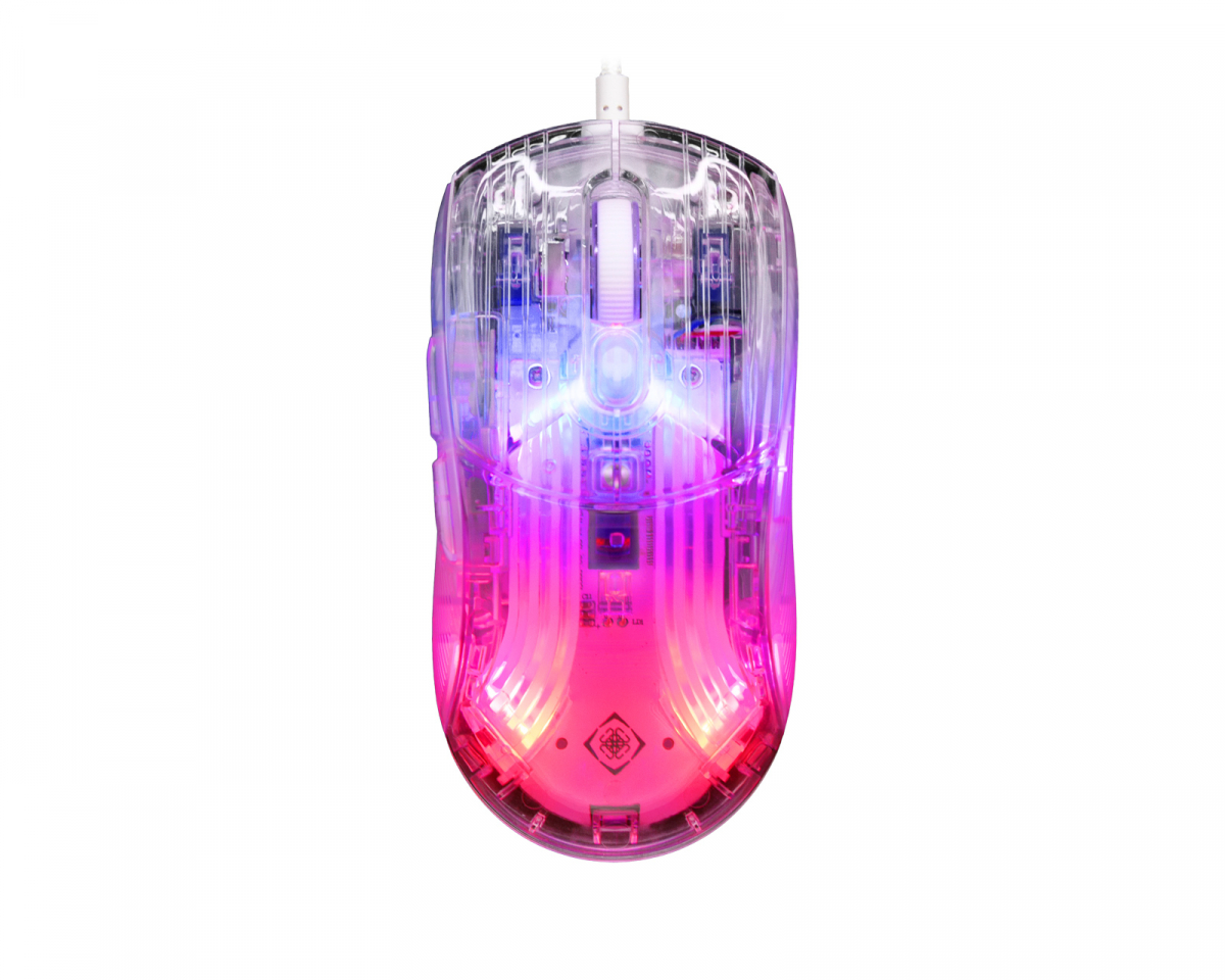 Deltaco Gaming DM330 Transparent RGB Gaming Mus - MaxGaming.dk