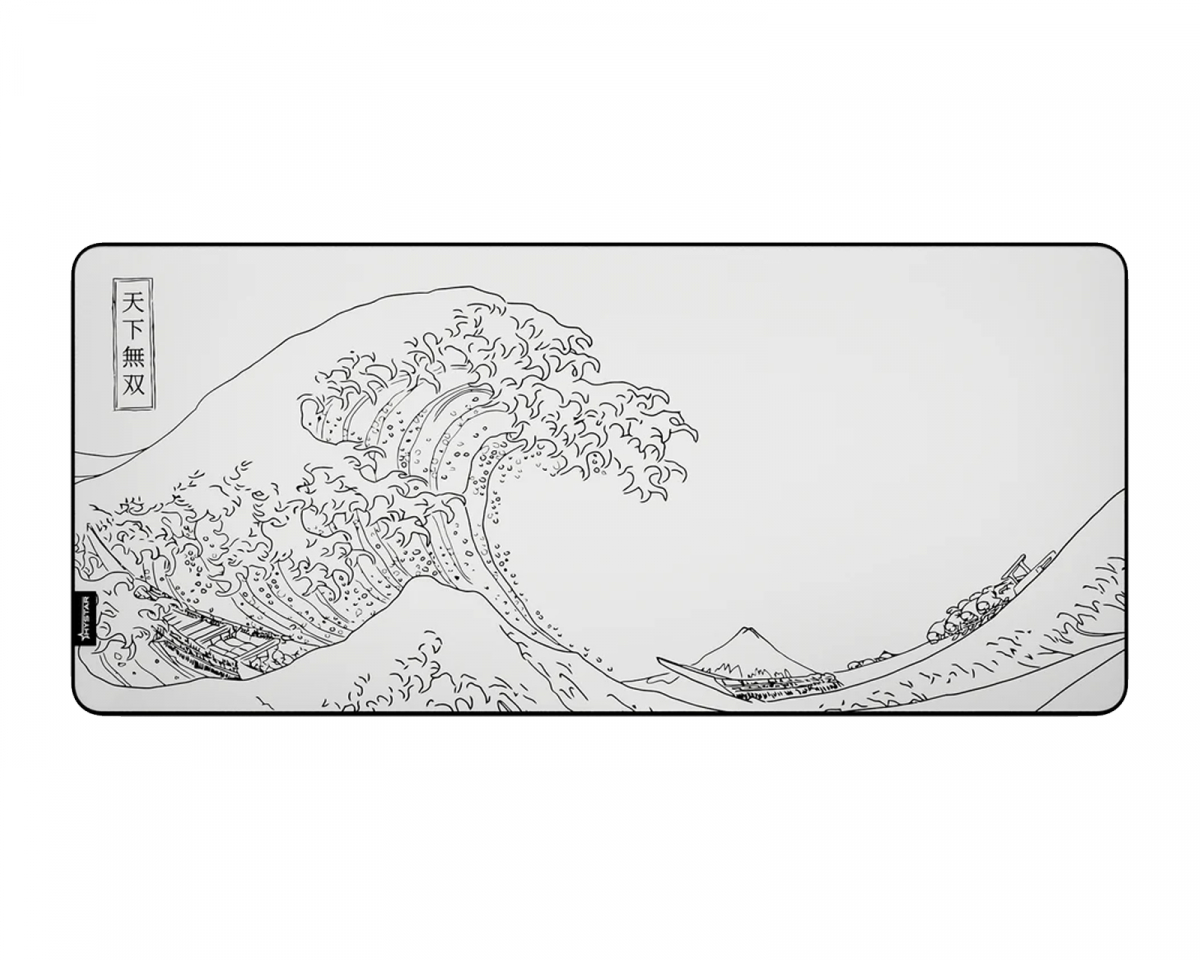 Hystar The Great Wave XXXL Musemåtte - Hvid - MaxGaming.dk