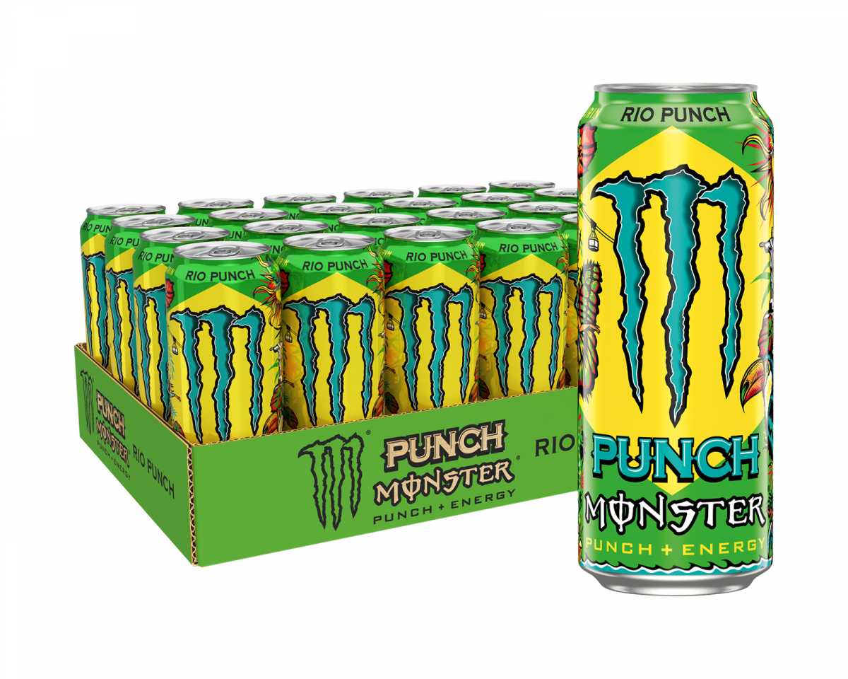 Monster Energy Rio Punch 24 x 500ml - MaxGaming.dk