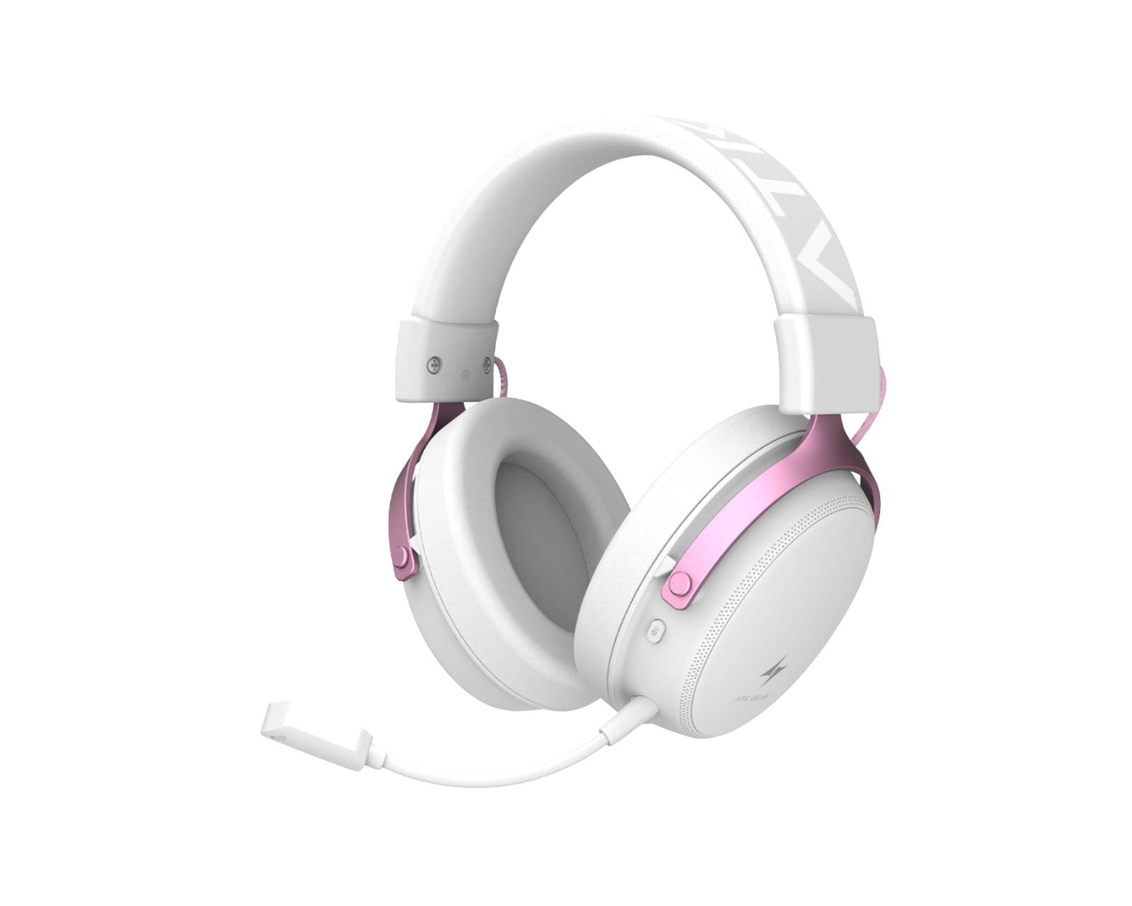 ATK N9 Ultra Trådløst Gaming Headset - Hvid Pink - MaxGaming.dk